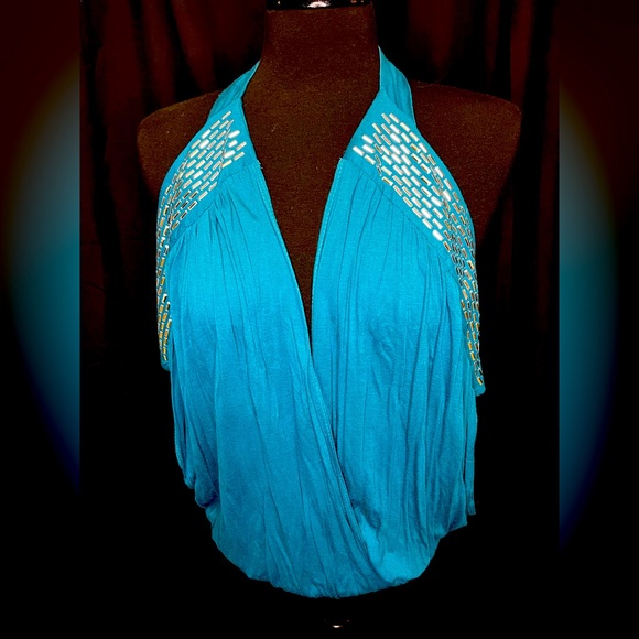 Double Zero | Tops | Vintage Y2k Teal Cutout Top | Poshmark